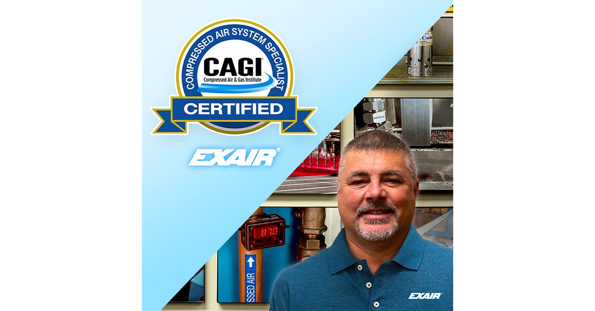EXAIR Application Engineer Receives CAGI Certification for Compressed ...
