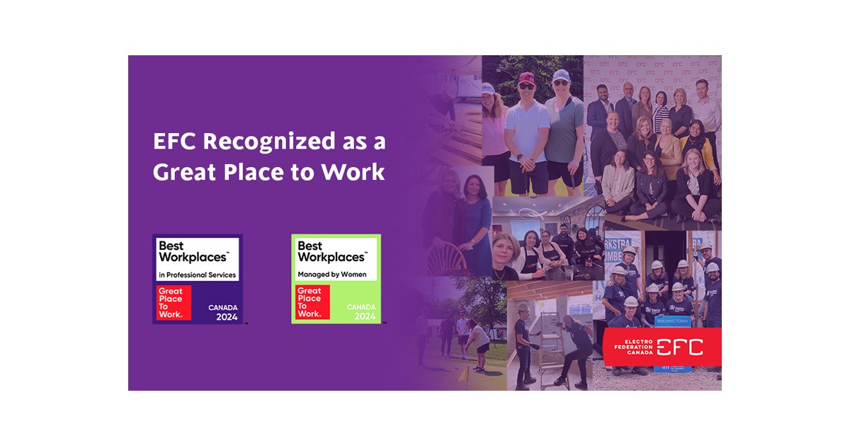 EFC Recognized as Great Place to Work for 6th Straight Year - Canadian ...